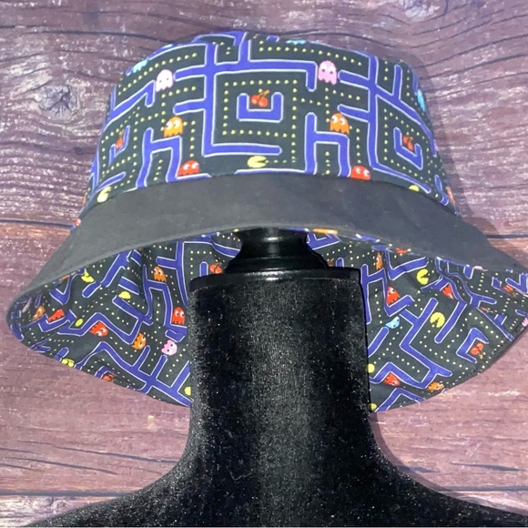 Handmade | Accessories | Pac Man Game Board Bucket Hat | Poshmark